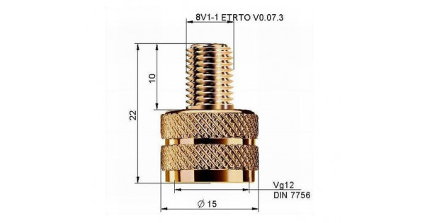 Valve adapter from VG12 to VG8