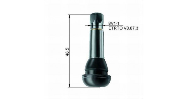 Tubeless tire valve TR 414 with chrome